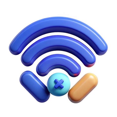 3d Wireless Or Wifi Illustration Bad Connection Concept Lost Network