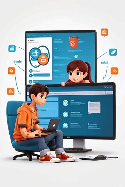 Java Script Together Connecting Web Premium Ai Generated Image