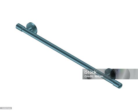 벡터 일러스트는 흰색 배경에 격리 된 수건 레일을 가열합니다 평면 만화 스타일의 현실적인 금속 코일 파이프 아이콘 현대 철 욕실