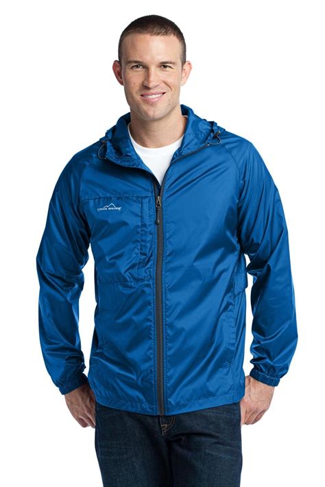 Eddie Bauer Embroidered Mens Packable Shell Jacket Queensboro