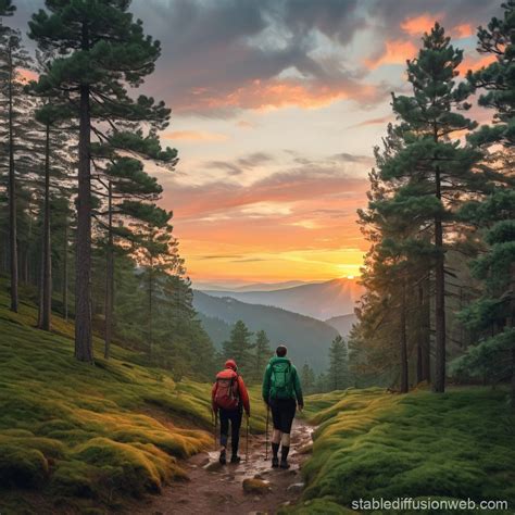 QR Code Hiking Scene Stable Diffusion Online