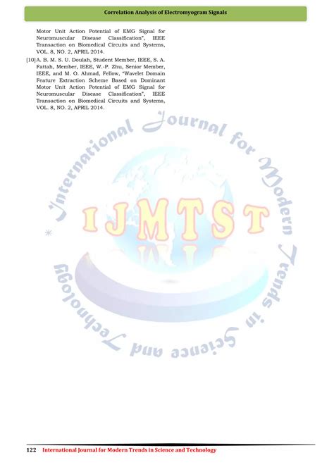 Correlation Analysis Of Electromyogram Signals Pdf