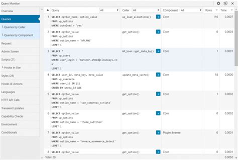 how to use the query monitor debugging plugin on wordpress