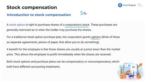 Lesson Introduction To Stock Compensation
