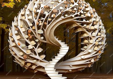 Premium Ai Image Fibonacci Tree Artistic Sequence Representation