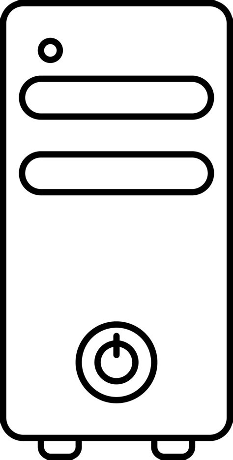 Isolated CPU Machine Icon In Black Line Art 24180495 Vector Art At Vecteezy
