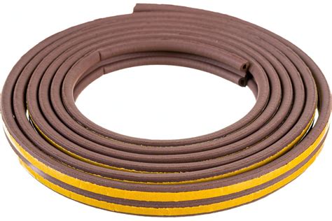 Самоклеящийся уплотнитель для дверей и окон ТДВ Р профиль, 9х5,5 мм ...