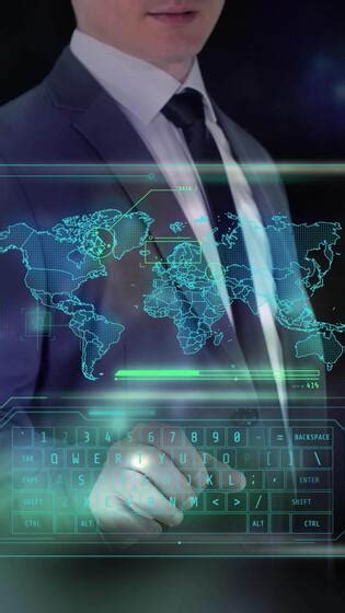 The Man Works With The Virtual Tracking Interface 52183233 Stock Video At Vecteezy