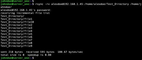 how to transfer files between two servers using rsync