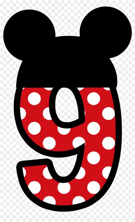 Mickey Mouse Number 1 Clipart