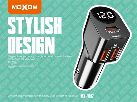 Moxom Mx Vc17 38w Digital Display Car Charger Cme Distribution Sdn Bhd
