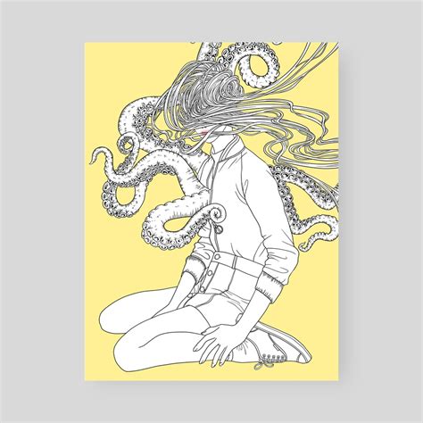 The Tentacle Monster Girl An Art Print By Sabrina Schmidt Inprnt