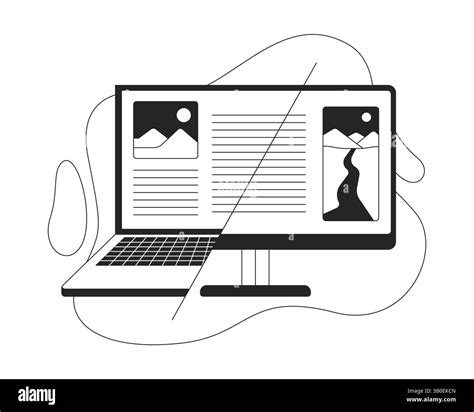 Cross Platform Compatibility Line Onboarding Ui Illustration Stock