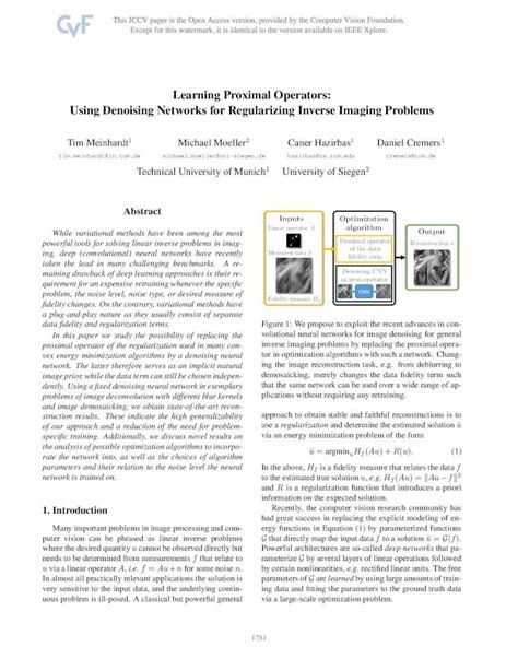 pdf learning proximal operators using denoising networks for algorithms for learned