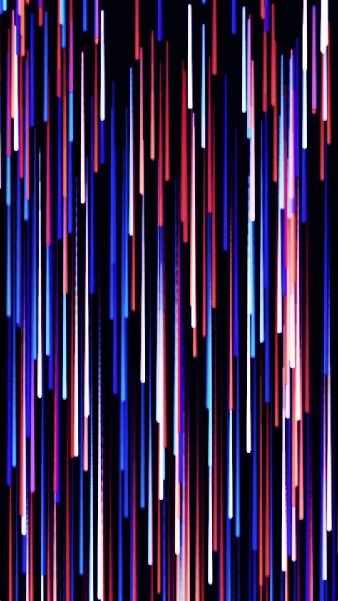 Rain Animation Background With Stripes Motion Colorful Cyber Rain On Black Background Multi