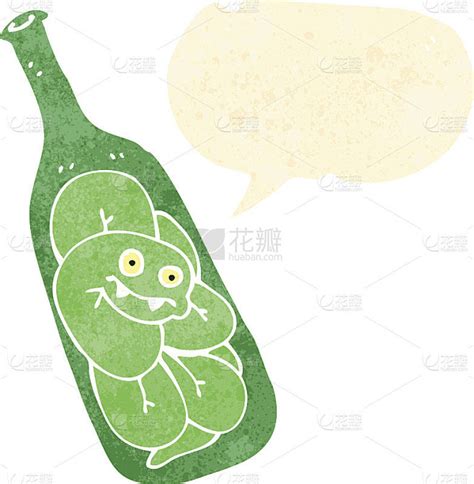 瓶子里的复古卡通蛇