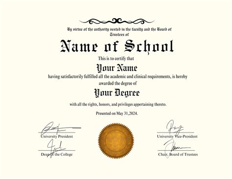 Customizable University Diploma College Diploma College Degree