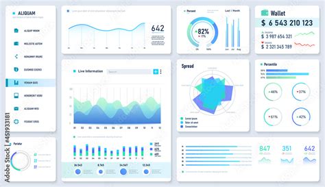 Photo And Art Print Web Dashboard Ui Statistic Graphs Data Charts And