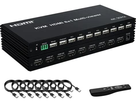 Rijer 8 Port Manual Smart Vga Usb Kvm Switch Pc Computer Sel Meses Sin Interés