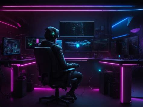 Premium Photo Thief Cyber Ai Hacker On City Cyber Futurehacking And Malware Concept Hacker