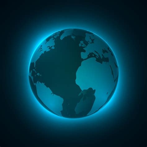 Premium Vector 3d Illuminated Earth Globe