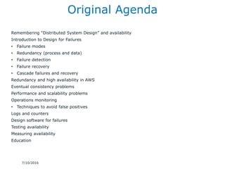 Design Cloud Systems For Failures PPT