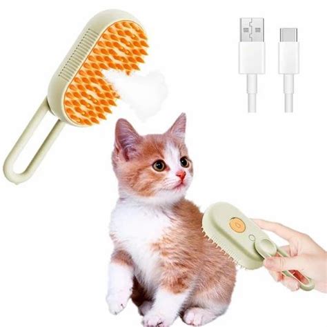 Electric Pet Steam Hair Brush Rechargeable 2 In 1 Steamy Massage Comb