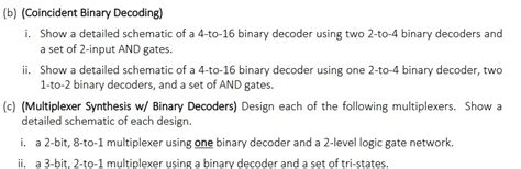 Solved Bcoincident Binary Decoding I Show A Detailed Schematic Of