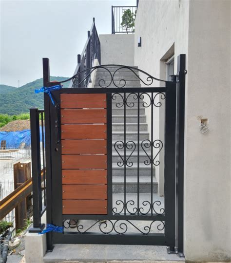 22번 Kj게이트 목재 단조 철재 전원주택 대문 제작업체
