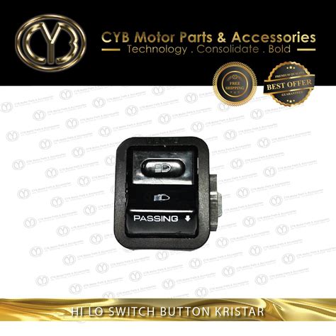 Hi Lo High Low Light Handle Switch Button MODENAS KRISTAR Suis Tinggi Atas Rendah Bawah Lampu