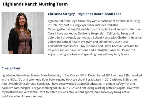 Nurse Bios Example For Healthcare Providers Pbw