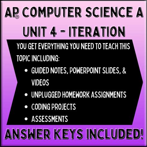 Goldies Ap® Computer Science A Unit 4 Plans Iteration Goldies Math Emporium