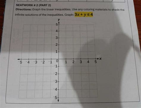 SEATWORK 2 PART 2 Directions Graph The Linear StudyX