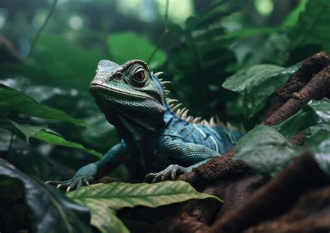 Premium Photo Basilisk Species Of Forest Lizards