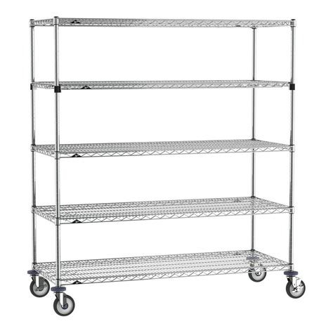 Metro Super Erecta Ez Add 24 X 60 Chrome 5 Shelf Mobile Shelving Unit