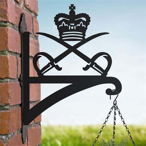 Steel Royal Army Physical Training Corps Hanging Basket Bracket Black