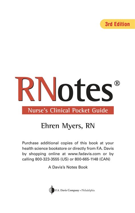 SOLUTION Rnotes Nurse S Clinical Pocket Guide Third Edition Studypool