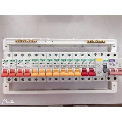 PVC DB Box Way Full Set C W Main Switch Pole MCB RCCB MCB Shopee Malaysia