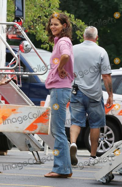 Photos And Pictures August New York Actress Katie Holmes Relaxes On The Set Of Her