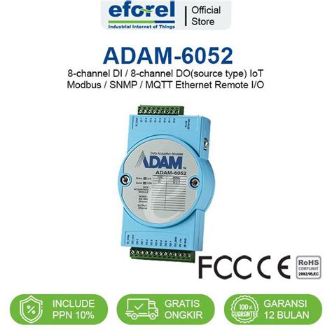 Source Type Isolated Digital Io Modbus Tcp Module Advantech Adam 6052