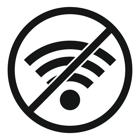 No Wifi Sign Showing Disconnected Wireless Network 47224411 Vector Art At Vecteezy