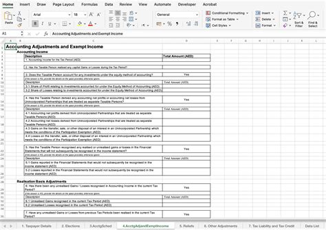 Uae Corporate Tax Return Template Excel Updated Version Bespoke Accounting