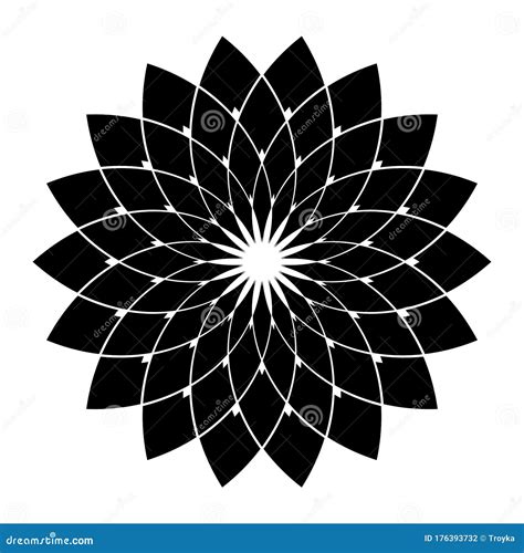 Circle Design Element Geometric Floral Pattern Stock Vector Illustration Of Center Floral