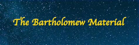 The Bartholomew Material Homepage