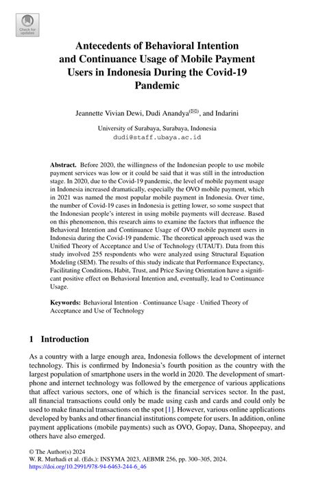 Pdf Antecedents Of Behavioral Intention And Continuance Usage Of Mobile Payment Users In