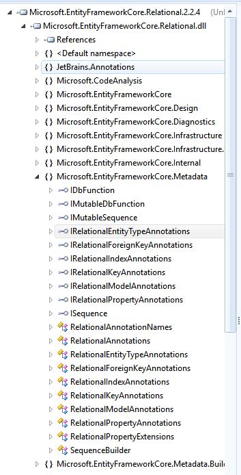 Could Not Load Type Microsoftentityframeworkcoremetadatairelationalentitytypeannotations