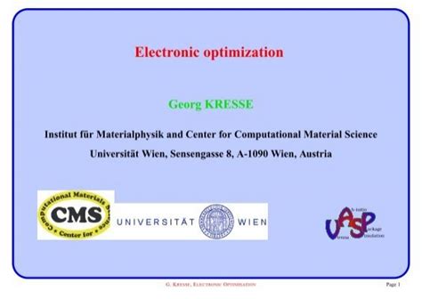 Electronic Optimization Vasp