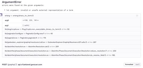 Testnet Graphql Argumenterror Erlangbinarytoterm2 · Issue 1336