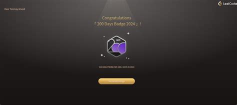 Tanmay Anand On Linkedin Leetcode 200days Codingjourney