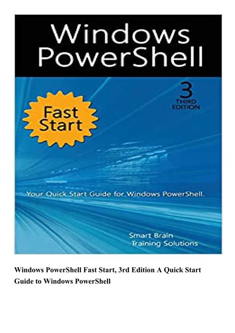 Ppt Download Windows Powershell Fast Start 3rd Edition A Quick Start Guide To Windows